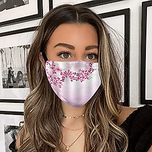 PENATE 1PC Fashion Couple Washable Resue Facemasks Printd Face Bandanas+ 2PCS Filter-Ship from U.S.