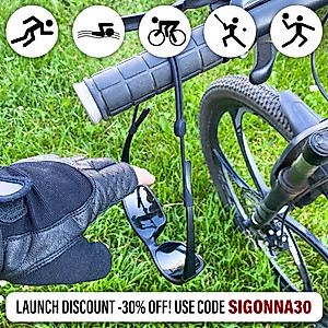 SIGONNA Sunglass Strap Eyeglass Holder - No Tail Glasses Strap Lanyard - Adjustable Eyeglass Strap for Men Women - Silicone Eye Glasses String Strap - 2 Cords