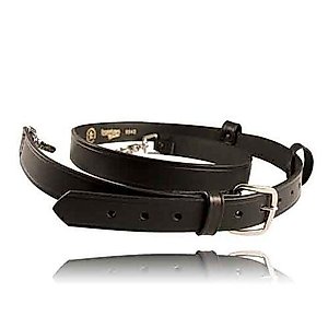 BOSTON LEATHER FIREMAN'S RADIO STRAP - Black - X-Large