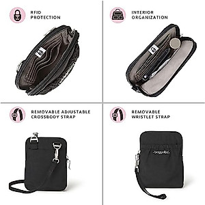 Baggallini womens Bryant Pouch With Rfid Handbags, Portobello, One Size US