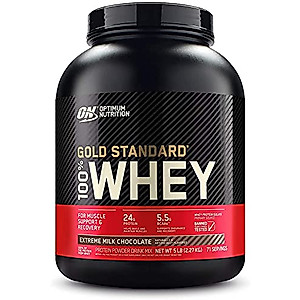 Optimum Nutrition Gold Standard 100% Whey Protein Powder, Extreme Milk Chocolate, 5 Pound (Packaging May Vary)
