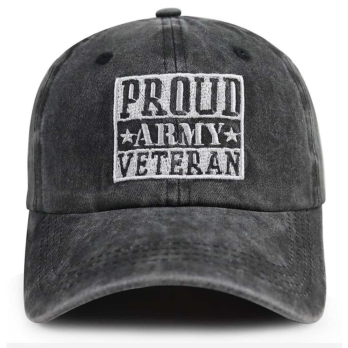 Xucamty Military Hats for Men Women, US Proud Army Veteran Baseball Cap, USA American Patriotic Decorations, Funny Adjustable Cotton Retired Hat, Retirement Birthday Gifts for Veterans Family Friends