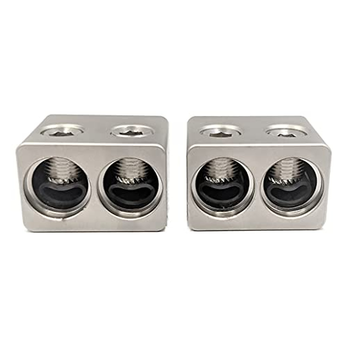 TTZ Audio Dual 1/0 Gauge to 1/0 Gauge Amp Input Reducers (Pair) for Easy Car Audio Amplifier Competition Amp Installation