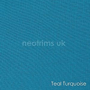 Voile Lawn Fabric, 100% Cotton, Superior Luxury Handle Sheer Gauze Material. Finest Muslin, 17 Colors. Dressmaking, Curtain,Crafts,Face Masks. Neotrims UK. Teal Turquoise, 1 Meters