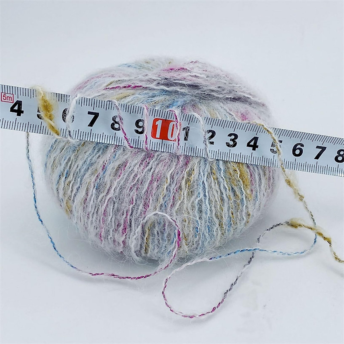 100g Colorful Plush Wool Thread Cashmere Soft for Sweater Hat Mohair Yarn Colored Dots Knitting Spokes Hook Needlework