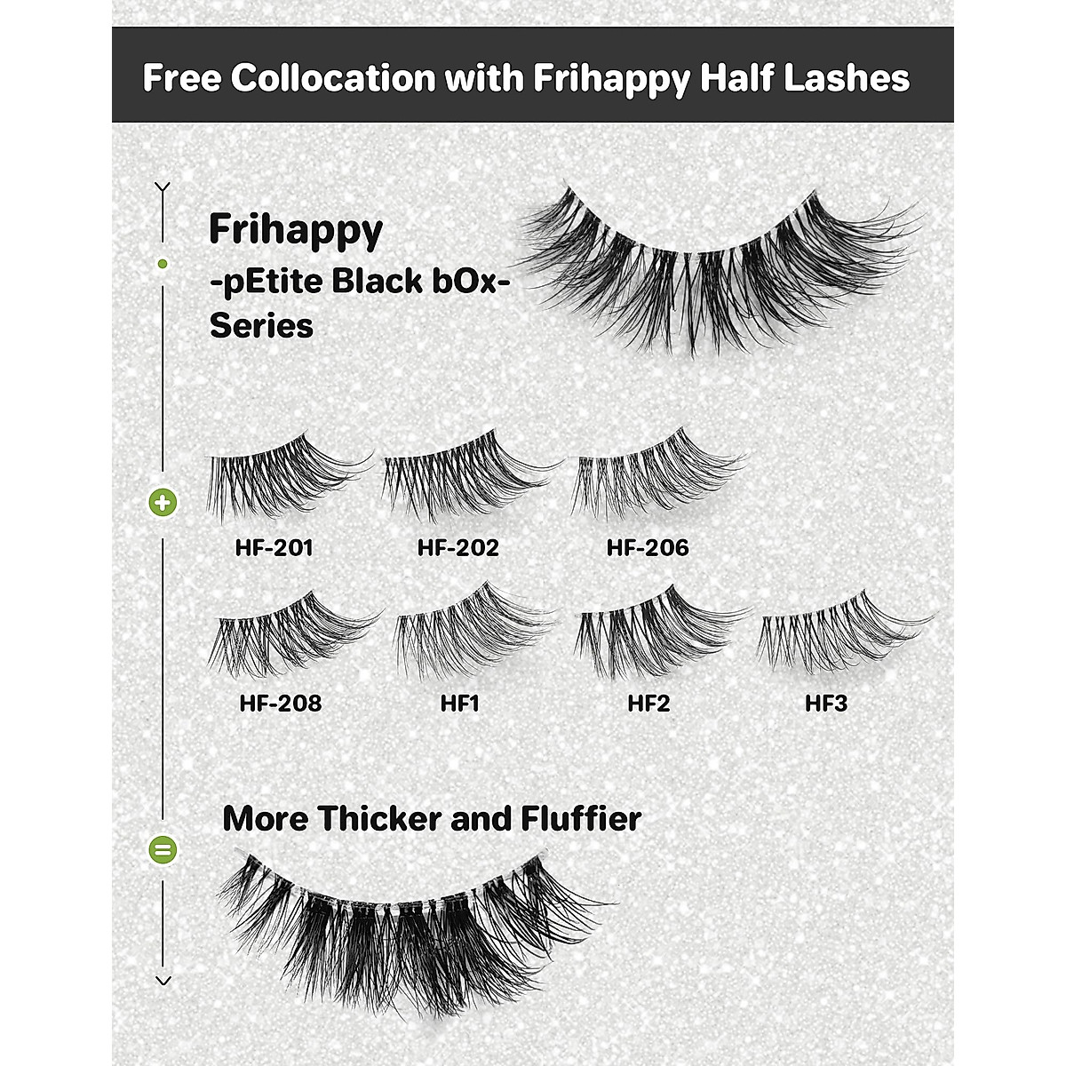 Eyelashes Lashes False Eyelashes Natural Eyelashes Wispy Lashes Mink Lashes False Eyelashes Natural 6 Pairs Frihappy DW6-Sexy
