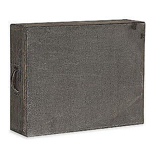 The Lucky Clover Trading Antique Wood Tray with Drawer Handle -13in