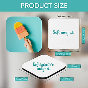 Sublimation Blank Refrigerator Magnets for Kitchen Office Calendar Decorative Square Fridge Magnet Popular Home Wall Decor DIY Decorative Magnets (16 Pieces, 5 x 5 x 0.4 cm)