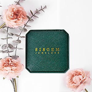 SISGEM 10K 14K 18K Solid Gold Engagement Rings for Women,Set 1.2/2.2 carat(cttw) Round Cut Moissanite Rings Wedding Engagement Anniversary Promise Bridal Bands with Engraved Name (18K-Gold)