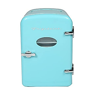 Frigidaire EFMIS175-BLUE Portable Mini Fridge-Retro Extra Large 9-Can Travel Compact Refrigerator, Blue, 6 Liters