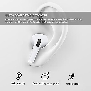 Replacement Ear Tips for AirPods Pro with Noise Reduction Hole, Silicone Earbuds Tips Fit in The Charging Case