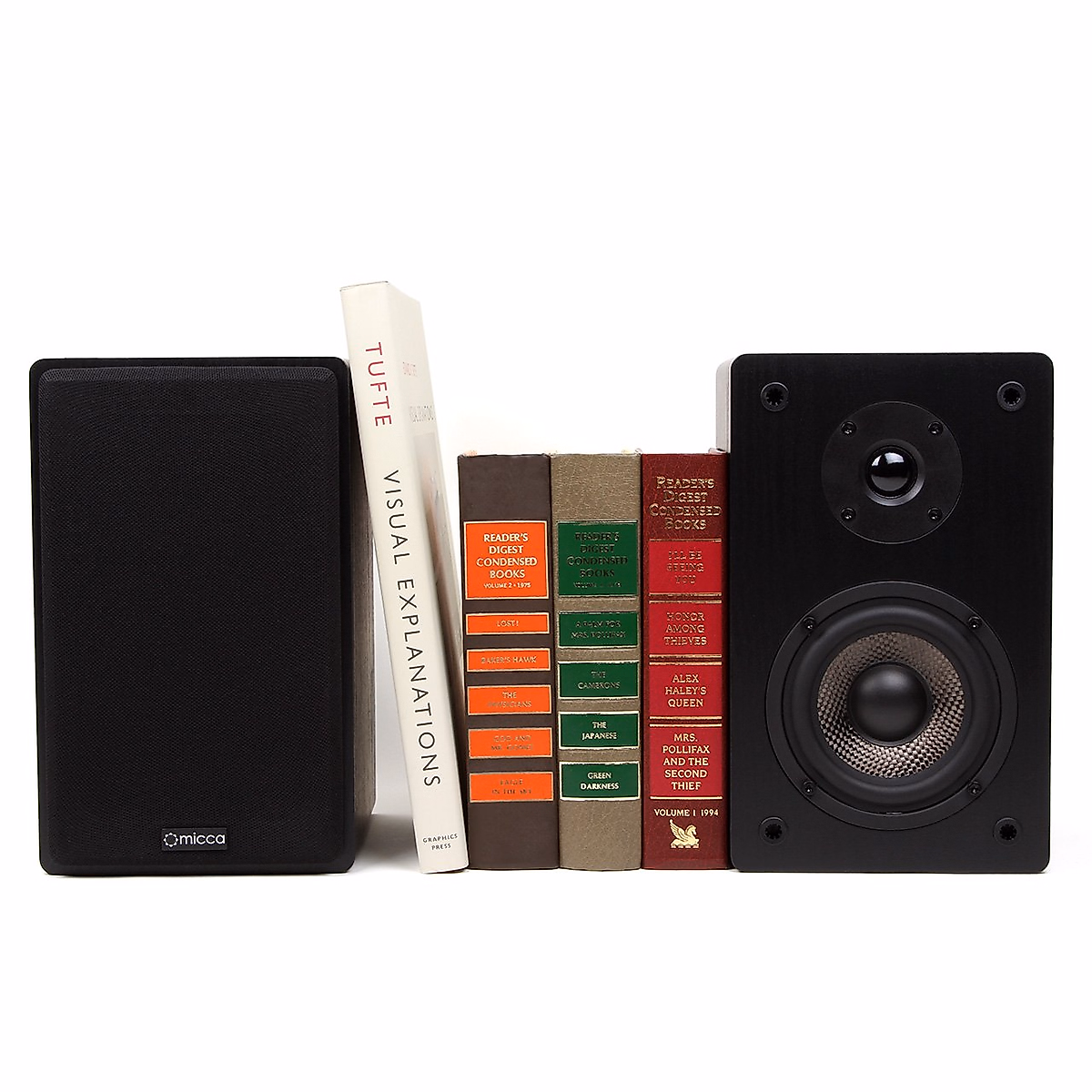 Micca MB42 Bookshelf Speakers for Home Theater Surround Sound, Stereo, and Passive Near Field Monitor, 2-Way (Black, Pair)