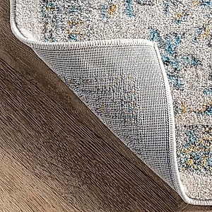 nuLOOM Paisley Verona Vintage Persian Area Rug, 6' 7" x 9' Oval, Blue