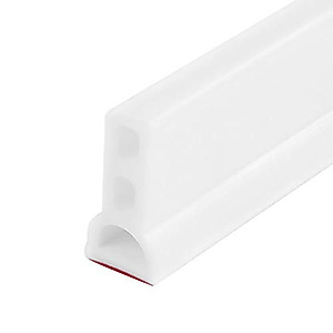 GenericBrands 59 Inch Collapsible Shower Water Dam Threshold, Bathroom Water Stopper Barrier Keeps Water Inside Dry and Wet Separation for Sink or Shower