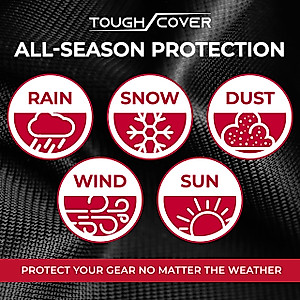 Tough Cover Zero-Turn Mower Cover, Heavy Duty Basic Edition, Certified Waterproof, 210D Marine Grade Fabric, Universal Fit, Outdoor Protection