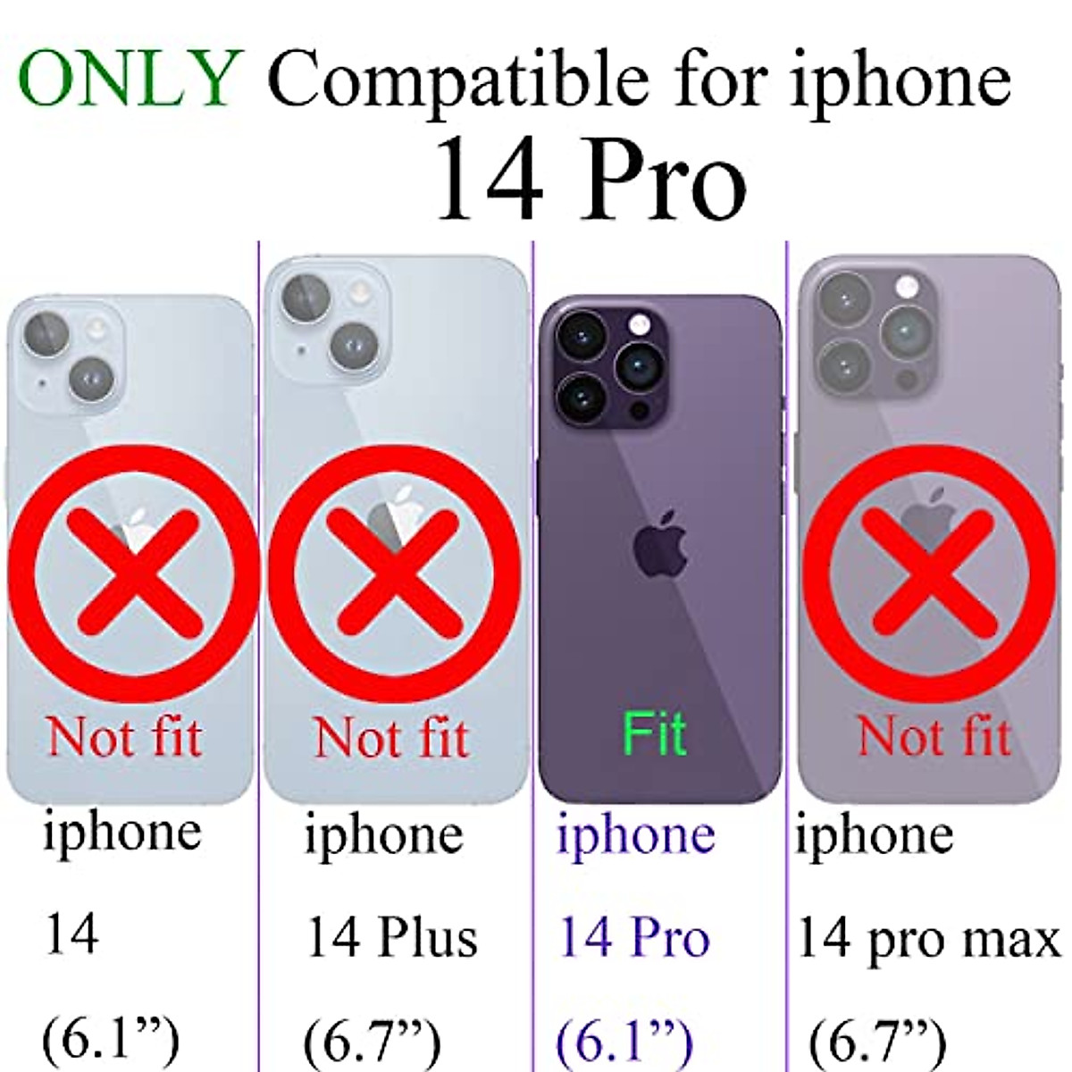 Weonmov Magnetic Case for iPhone 14 Pro Case for Women Men [ Compatible with MagSafe ], Cute Love Heart Soft Back Cover Raised Full Camera Lens Protection Phone Case (6.1") - Purple