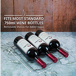 SCHMECKE 18 Bottle Compressor Wine Cooler Refrigerator w/Lock - Large Freestanding Wine Cellar - 41f-64f Digital Temperature Control Wine Fridge For Red, White, Champagne or Sparkling Wine - Black