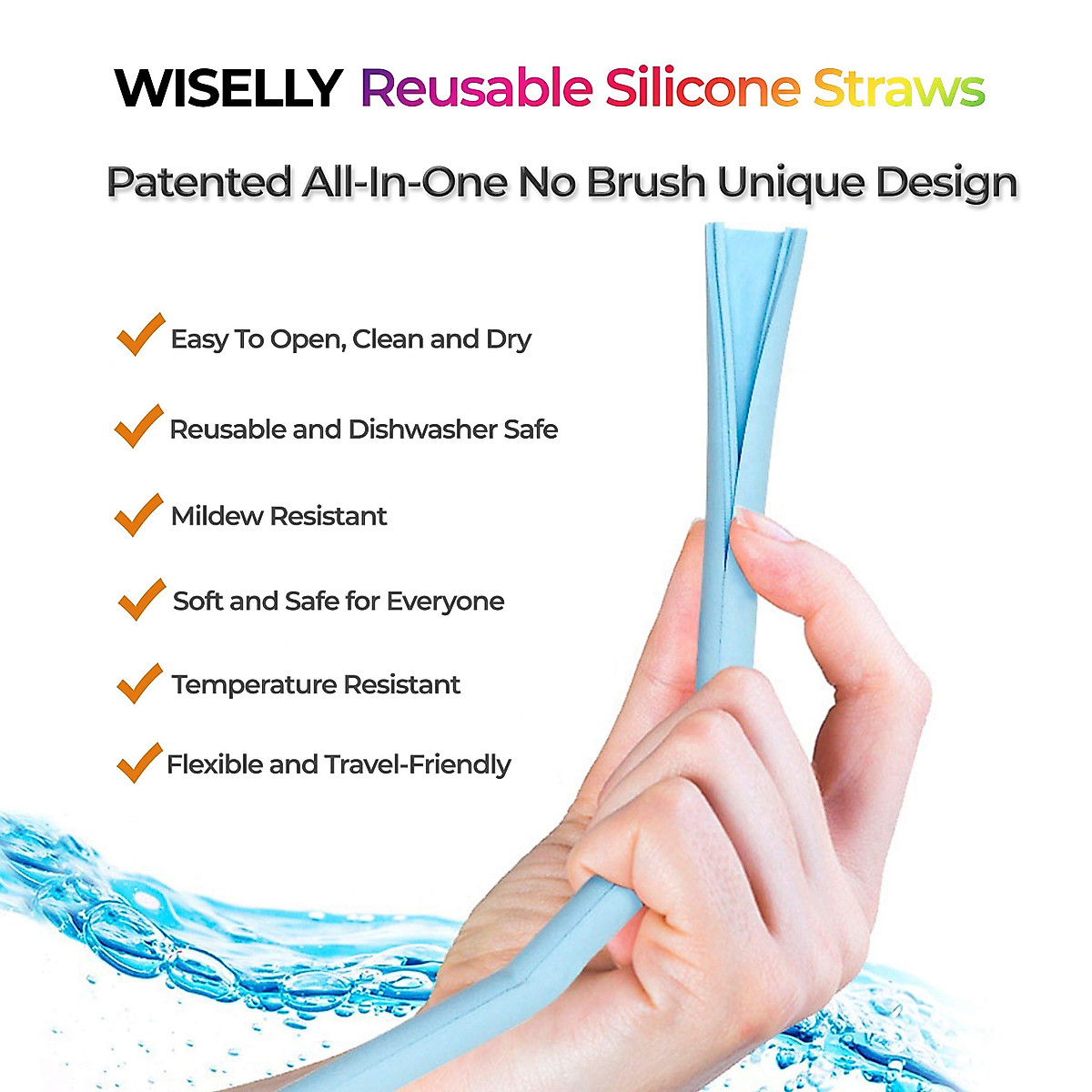 Reusable Travel Straws Openable Easy Clean NO BRUSH NEEDED (4 Small + 4 Large + 1 Pouch) Dishwasher Safe (2 Wide Sizes) for Thick Smoothie, Milkshakes, Coffee, Soda, Juice (Random Colors)