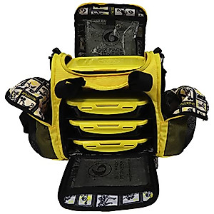 6 Pack Bags Innovator Mini Meal Prep Lunch Bag with 4 BPA-Free, Reusable, Microwavable, Freezer Safe, Portion-Controlled Containers, Pill Organizer, Lunch Box with Storage Pockets - (Yellow/Black)