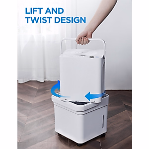 Midea Cube 50 Pint Dehumidifier for Basement and Rooms at Home for up to 4,500 Sq. Ft., Built-in Pump, Drain Hose Included, Smart Control, Works with Alexa (White), ENERGY STAR Most Efficient 2023