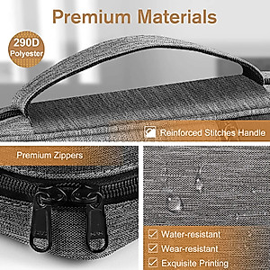 FINPAC Bible Cover, Carrying Book Case Church Bag Bible Protective with Handle and Zippered Pocket, Perfect Gift for Men Women Father Kids (Gray)