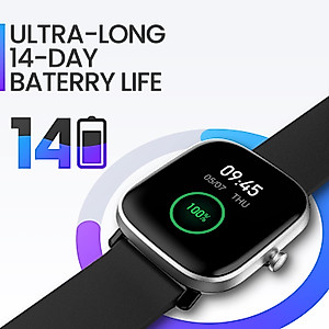 Amazfit GTS 2 Mini New Version Smart Watch for Men Women, 14-Day Battery Life, Alexa Built-in, Sports Watch with GPS, Health Fitness Tracker, Blood Oxygen Heart Rate Sleep Monitor, Blue