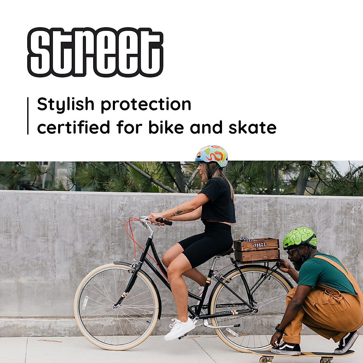 Nutcase, Street, Adult Bike and Skate Helmet with MIPS Protection System for Road Cycling and Commuting, City of Pearls Pearl MIPS, Large