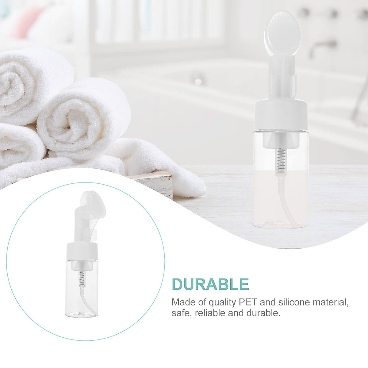 DOITOOL 2pcs Sparkling Bottle Foam Face Wash Liquid Hand Soap Foaming Foaming Soap Dispenser Empty Pump Bottles Travel Soap Hand Soap Foaming Bottles Empty Sub Bottle Clean