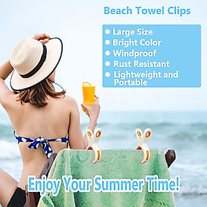 8 Pack Beach Towel Clips for Beach Chairs Cruise, Beach Chair Clips for Towels Lounge Chairs Pool Towel Holder, Large Clips Plastic Clothespins Clamps for Hanging Clothes in Bright Color(White,Green)