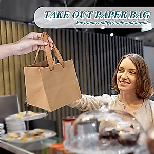 Zonon 30 Pack Brown Paper Bags with Handles Gift Paper Bags Reusable Grocery Shopping Bags Business Packaging Bags, Take out Party Birthday Merchandise Retail Bags Craft (10 Inch, 8 Inch, 6 Inch)