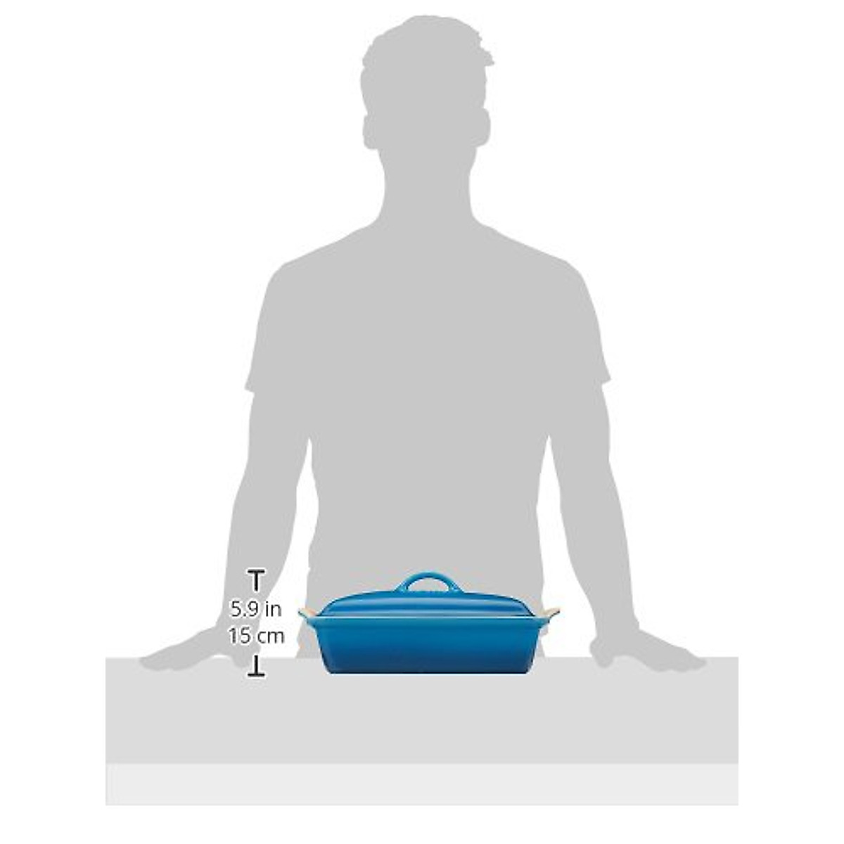 Le Creuset Stoneware Heritage Covered Rectangular Casserole, 4 qt. (12" x 9"), Marseille