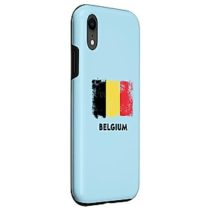 iPhone XR Belgium Flag België Belgique Black, Yellow, Red Case