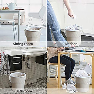 4 Gallon 220 Counts Strong Trash Bags Garbage Bags, Bathroom Trash Can Bin Liners, Small Plastic Bags for home office kitchen, fit 12-15 Liter, 3,3.5,4.5 Gal, Clear