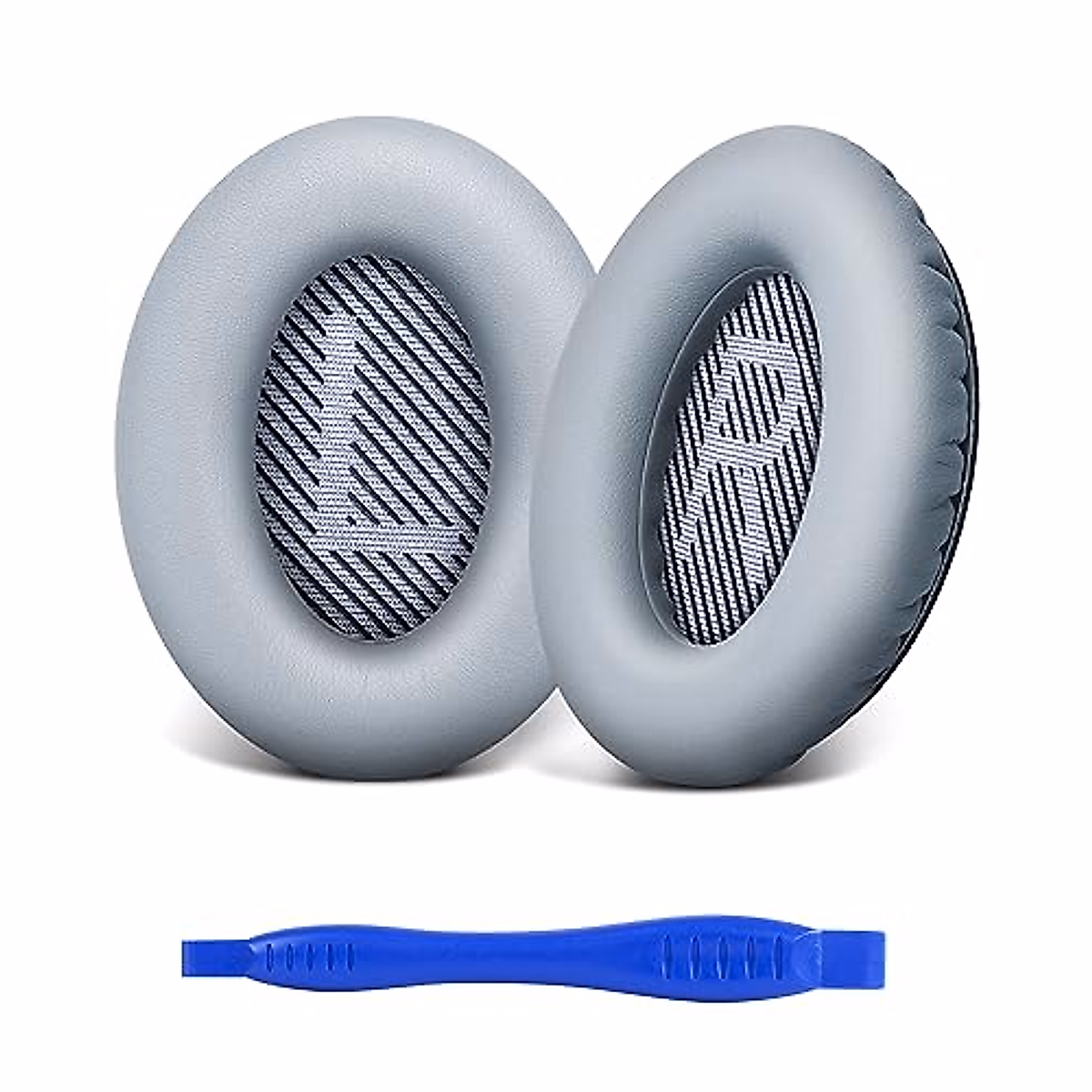 Link Dream Replacement Ear Cushions for Bose Quiet Comfort 35 Soft Protein Leather Replacement Ear Pad for Bose QC 35/25 / 15 QC2 / Ae2 / Ae2i / Ae2W / Sound Link/Sound True (Light Grey)