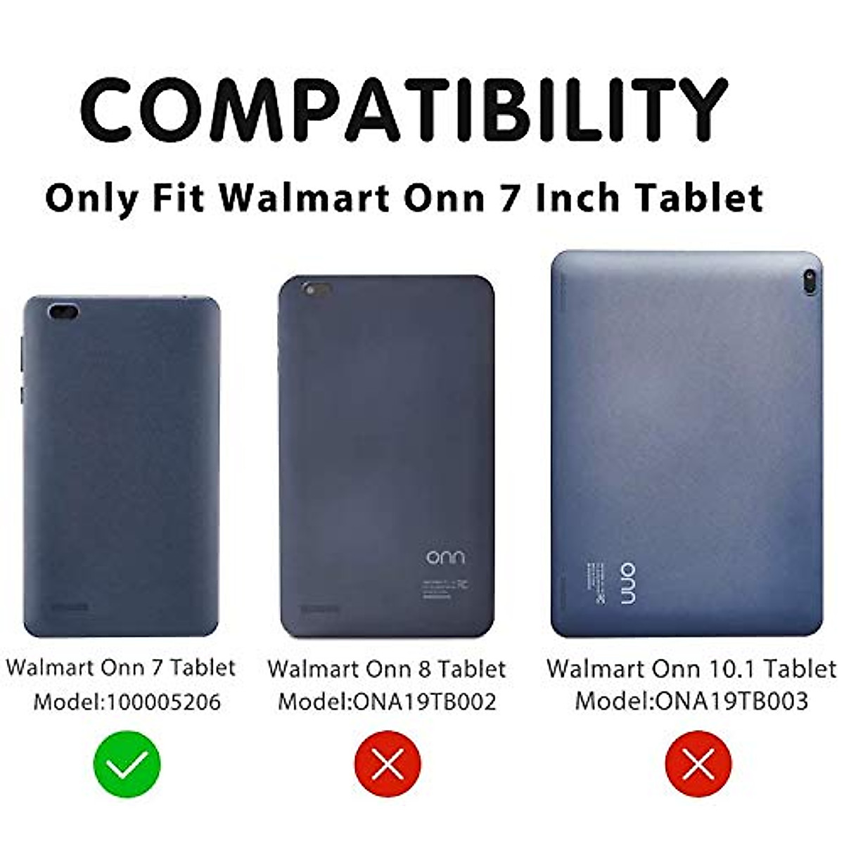 LTROP Onn 7 Inch Tablet Case, Surf Onn 7 Tablet Case, Shockproof Handle Stand Child Proof Case for Walmart Onn 7" Tablet Android 2020/2019 (Model: 100005206/100015685) - Blue