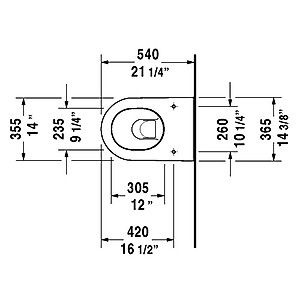 Duravit 2545090092 Toilet Bowl Wall Mounted Darling New