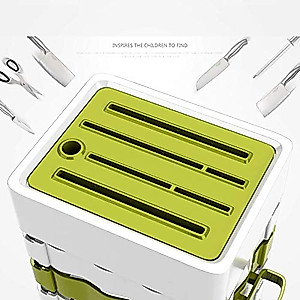 CUJUX Eco-Friendly Plastic PP Multifunction Chen Knife Holder Metal Scissors Organizer Tools Kitchen Knife Block Rack Desktop(without knife) (Color : A)