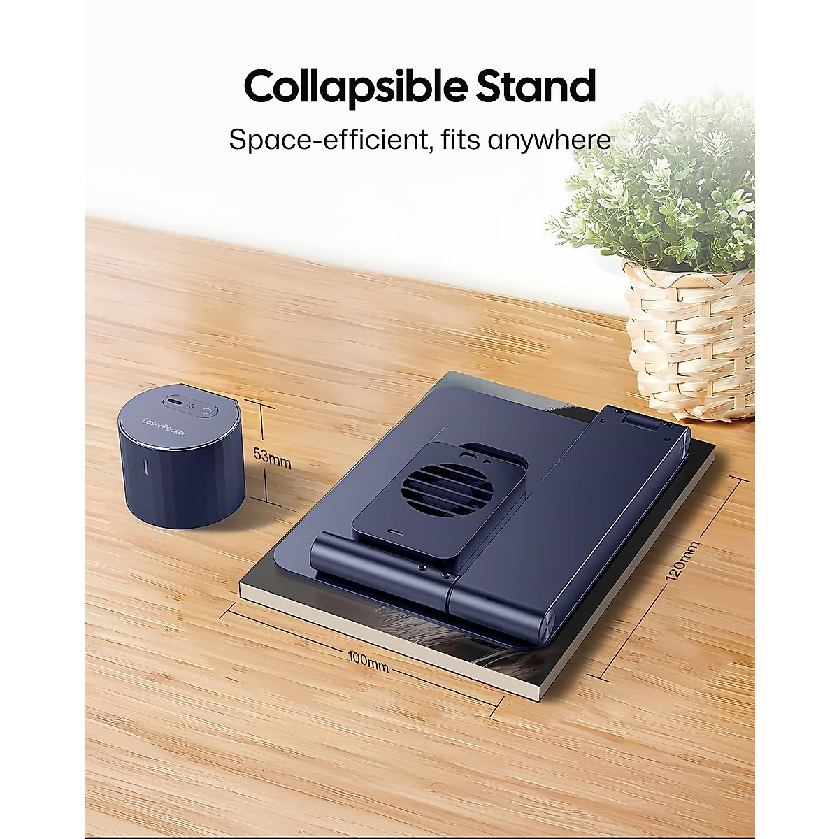 LaserPecker 1 Pro Laser Engraving Machine, Laser Engraver Mini 405nm Wavelength Laser Etcher, 0.15mm High Precision Engraver for Felt Leather Wood (No for Metal) - with Auto Focus Stand