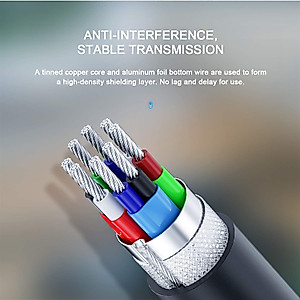 Eswmc 4-Port USB 3.0 Hub Long Cable, USB Hub with 4 ft Extended Cable with Power Supply Port[Charging Not Supported] for MacBook, Mac Mini, iMac, Surface Pro, XPS, PC, Flash Drive, Mobile HDD