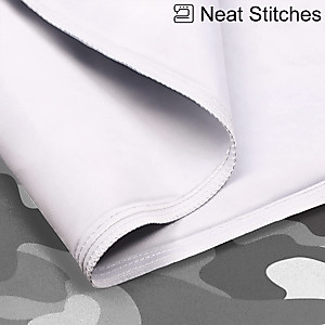 Satin Pillowcase for Hair and Skin Standard Size, Grey Camo Camouflage Military Silk Pillowcase Satin Pillow Cases with Envelope Closure Soft Cooling Pillow Covers Gift for Women Men, 20x26in