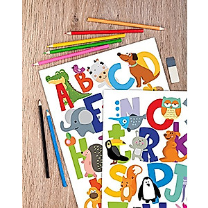 ABC Stickers Alphabet Decals - Animal Alphabet Wall Decals - Classroom Wall Decals - ABC Wall Decals - Wall Letters Stickers - Wall Stickers for Kids ABC Letters - [Gift Included]!