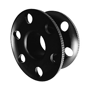LEIPUPA Aluminum Alloy Empty Finger Spool Dive Reel for Underwarter Scuba Diving BLK