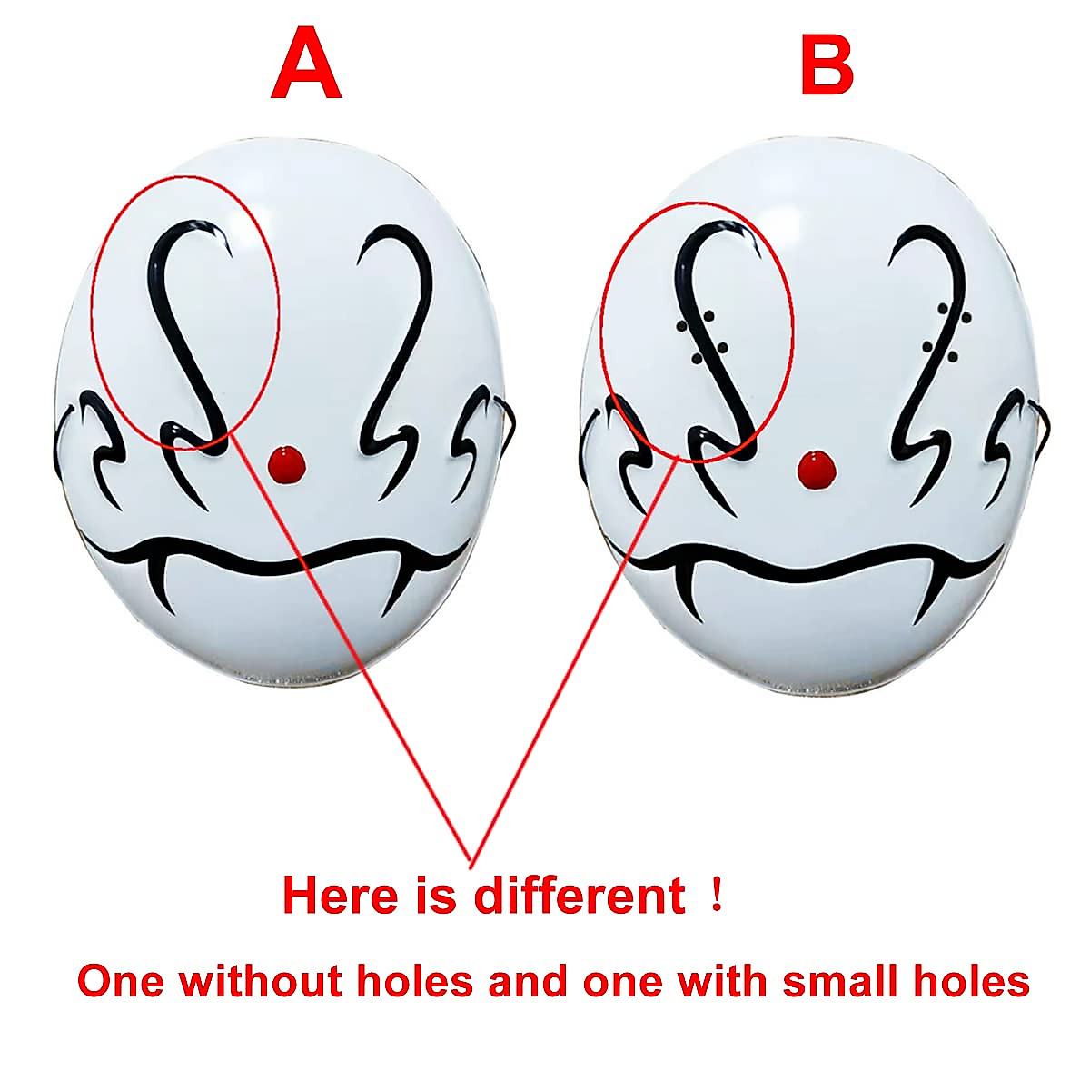 MEIFNG Rimuru Tempest Cosplay Mask+Pin,PVC Cosplay Mask with Role's Pin for Halloween (29-A), White, 165mm*208mm