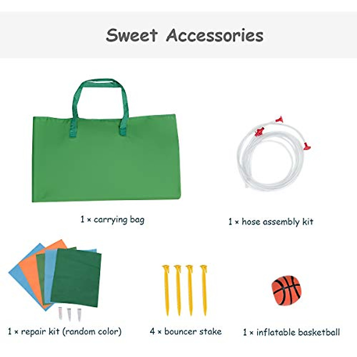 HONEY JOY Inflatable Water Slide Bounce House, 6 in 1 Outdoor Bouncy Water Park w/Splash Pool, Slide & Cannon, Climbing Wall, Penguin Blow Up Water Slides for Kids Backyard(with 735w Blower)