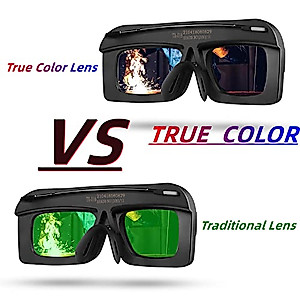 SZSYSMGH True Color Welding Glasses Protective Mask,Welder Glasses Solar Automatic Dimming Welding Goggle for TIG MIG MMA Plasma