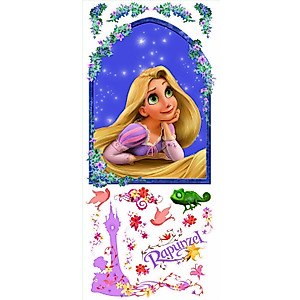 RoomMates RMK1525GM Tangled-Rapunzel Peel & Stick Giant Wall Decals, Purple