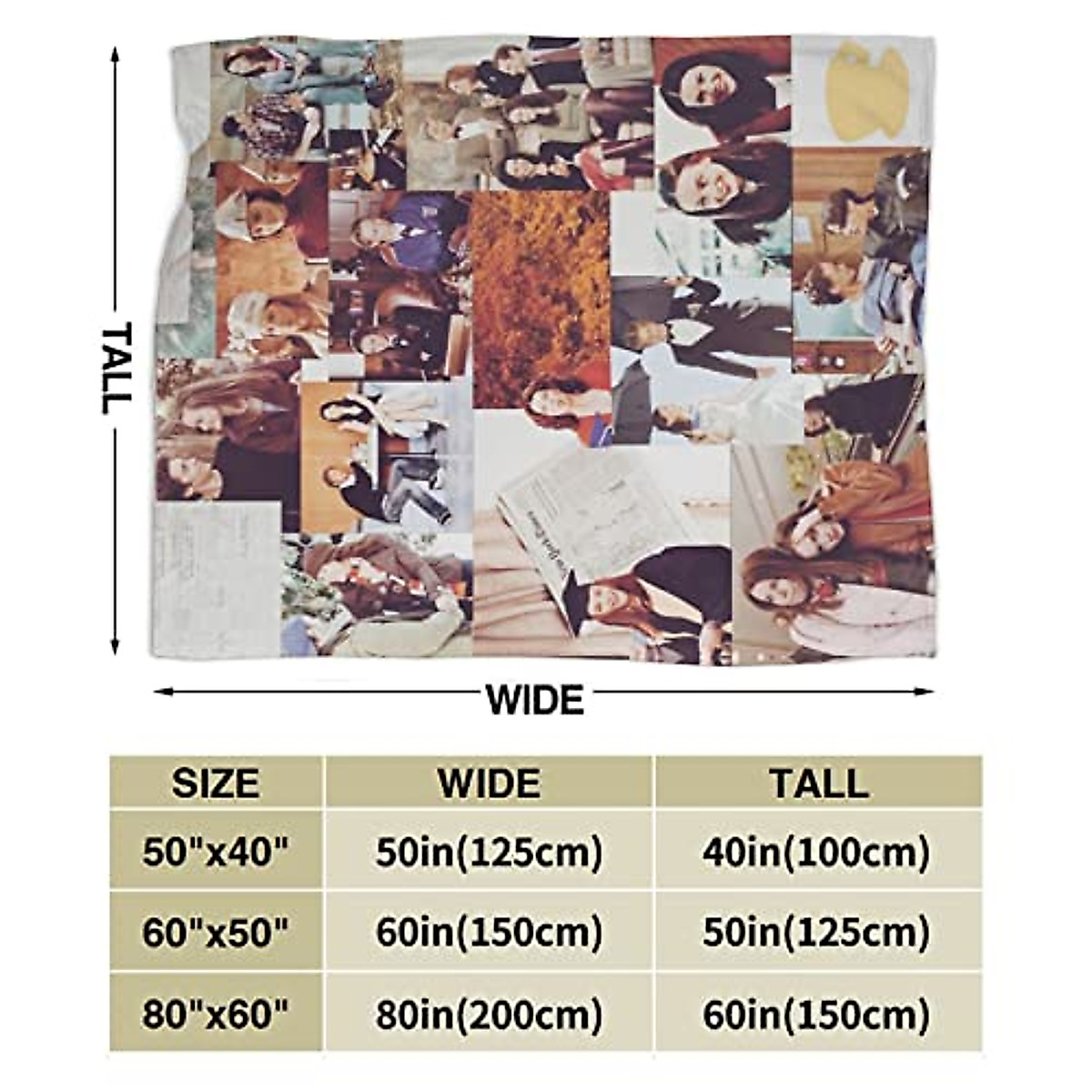 Throw Blanket Printing Blanket Soft Plush Bedding Sofa Warm Flannel Fleece Blankets Gifts 50"x40"