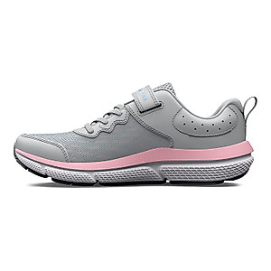 Under Armour Girls' Pre School Assert 10 Alternate Closure, (100) Halo Gray/Pink Sugar/Iridescent, 3, US