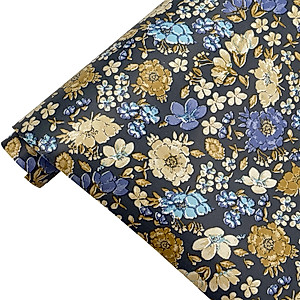 Yifely Self-Adhesive Shelf Liner Removable Drawer Paper Refurbish Old Furnitures Makeup Dresser Nightstands, Retro Floral, 17.7 Inch by 9.8 Feet