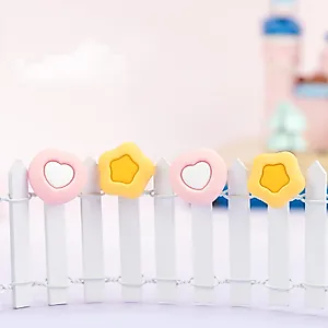 GeekShare Cute Silicone Joycon Thumb Grip Caps, Joystick Cover Compatible with Nintendo Switch/OLED/Switch Lite,4PCS - Cream Heart